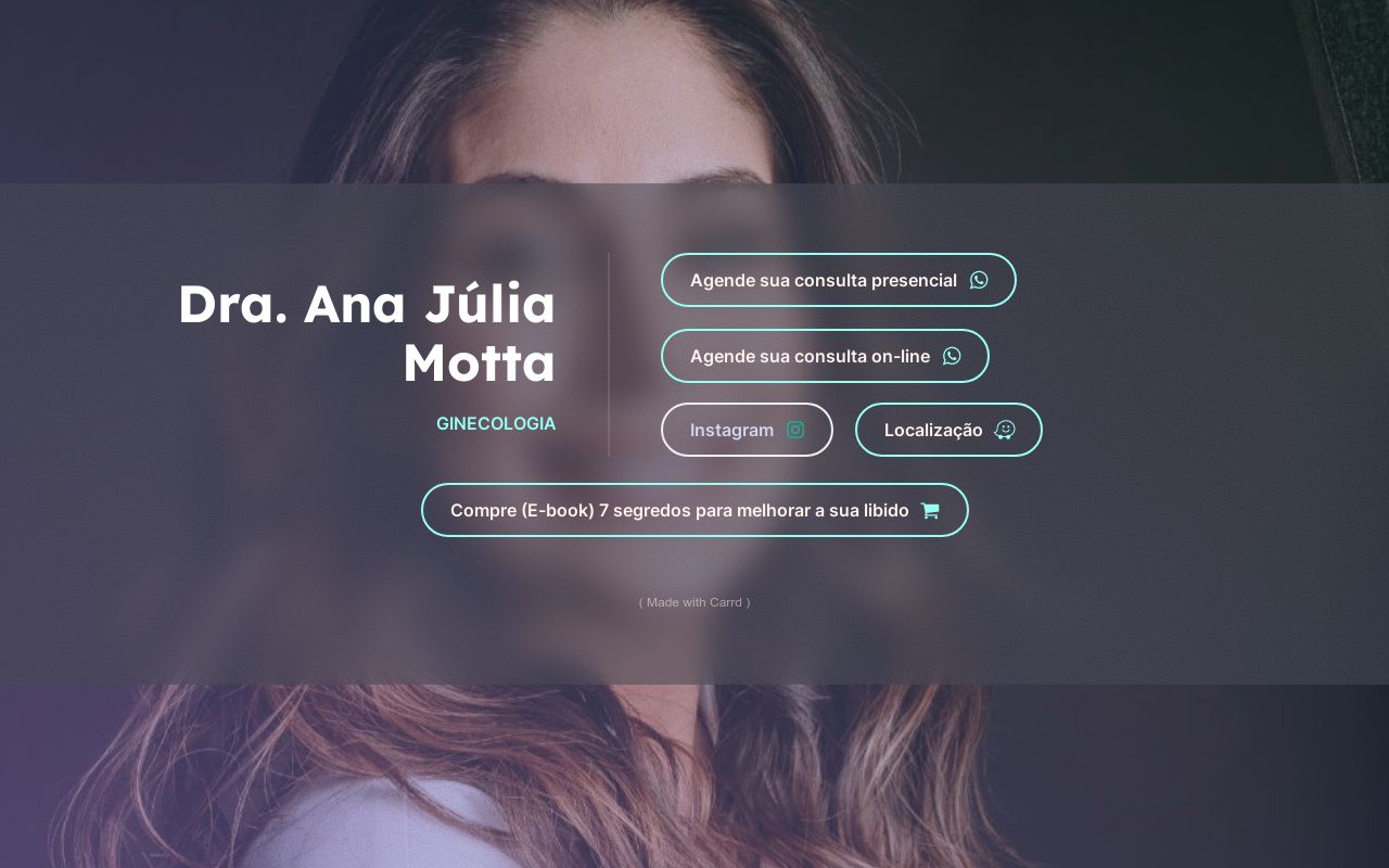 Seja bem-vinda ao Consultório da Dra. Ana Júlia